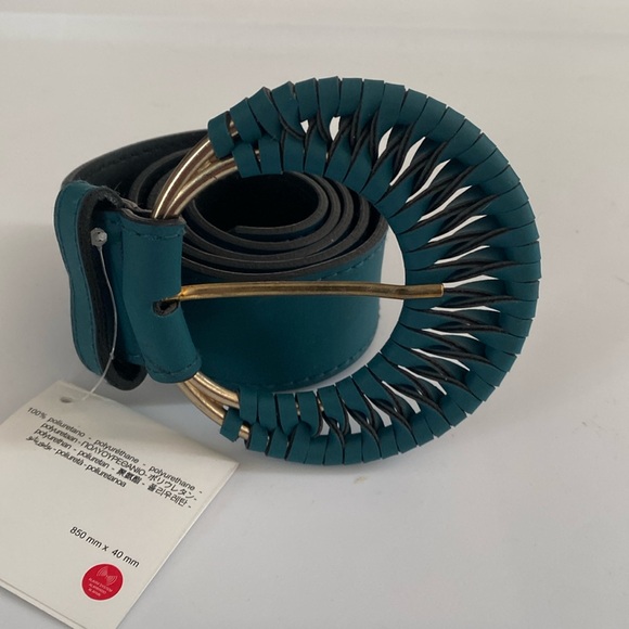 Zara | Accessories | Nwt Zara Green Teal Belt | Poshmark